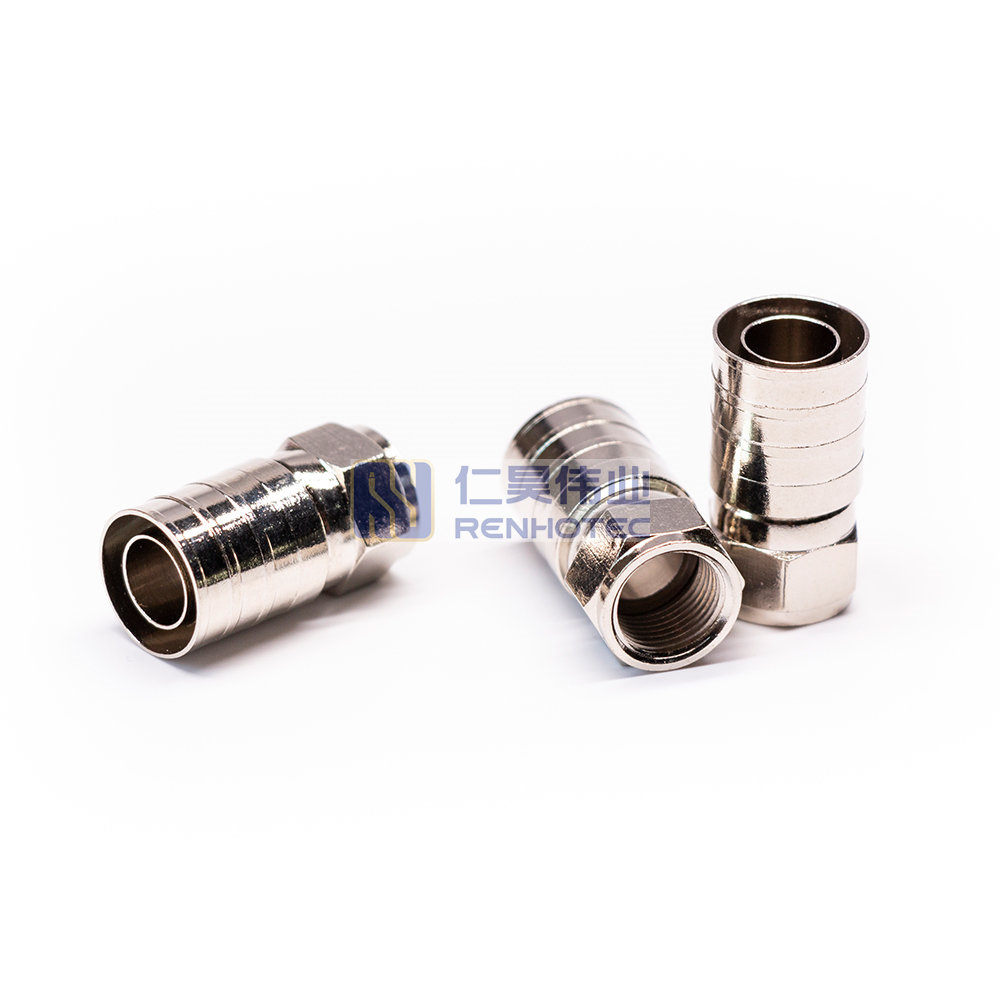 Coaxial Connector F Type Straight Male Clamp Cable Type 75 Ohm - Renhotec