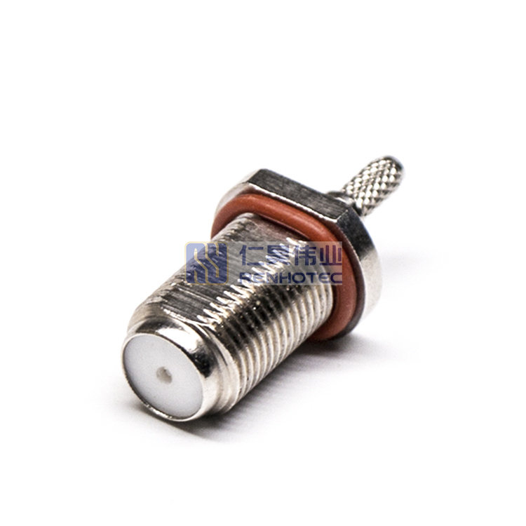 Coaxial Connector F Type Straight Jack Female Pin Crimp Cable Type ...