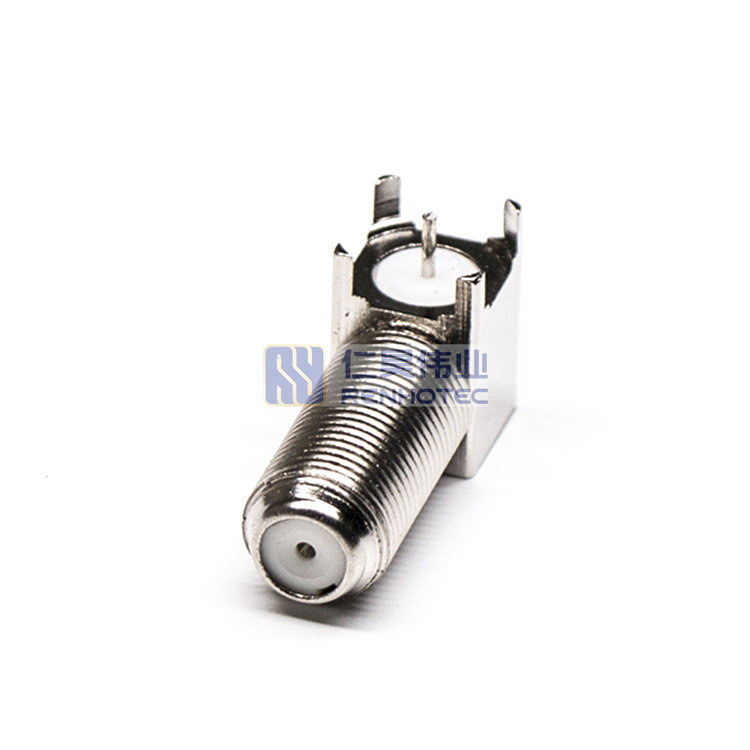 Coaxial Connector F Type Straight Jack Female Pin Panel Mount Through ...