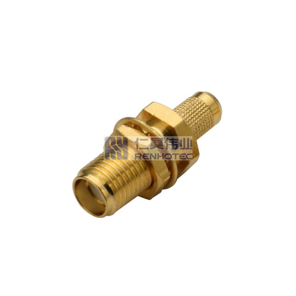 Coaxial Connector SMA Straight Male Male Pin Panel Mount Through Hole ...
