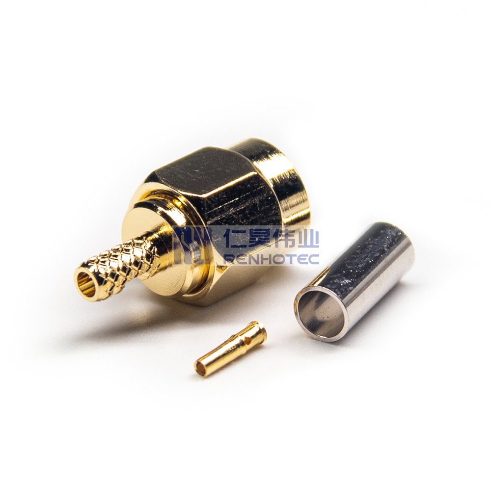 Coaxial Connector SMA Straight Jack Male Pin Solder Cable type 50 Ohm ...