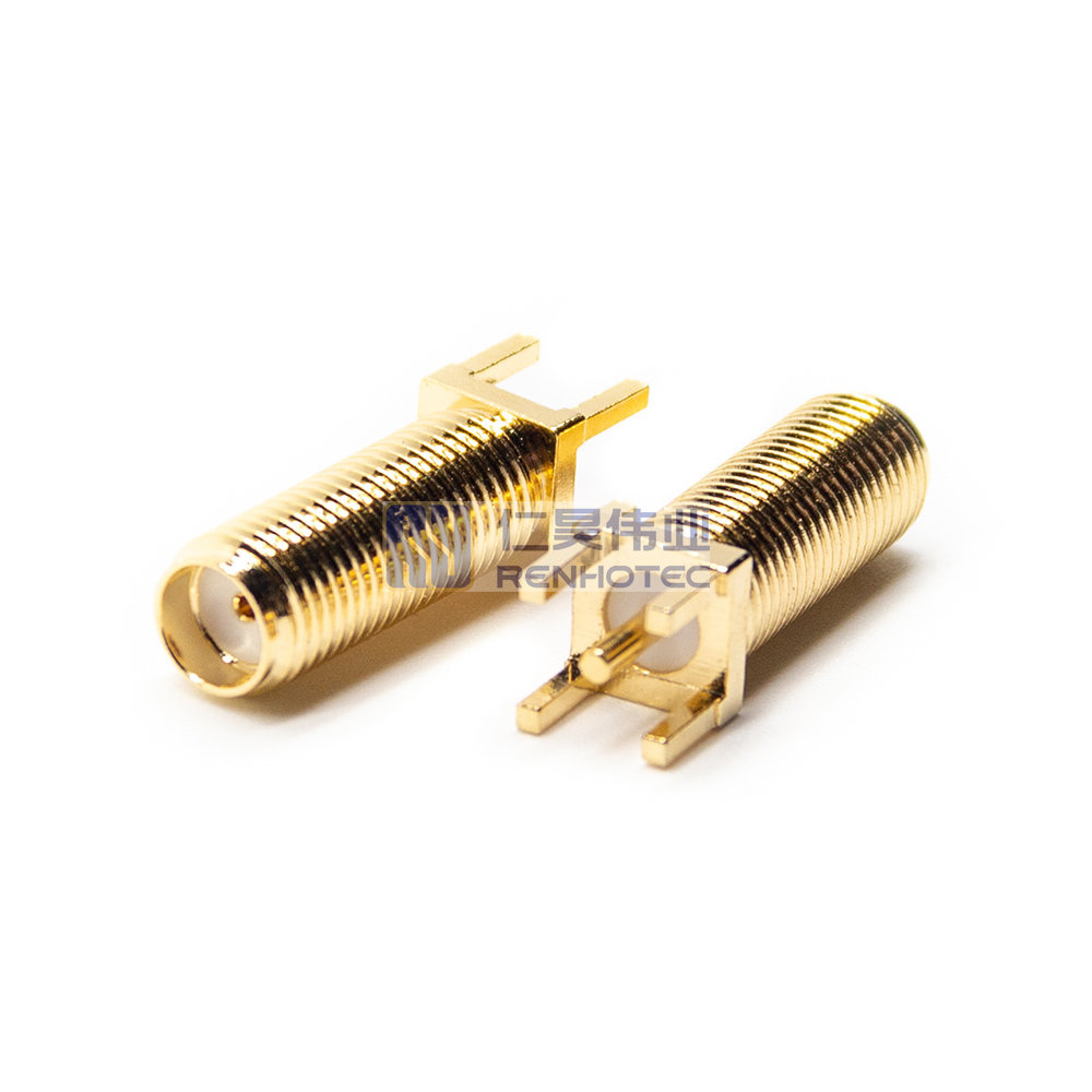 Coaxial Connector SMA Straight Jack Female Pin Panel Mount Through Hole ...