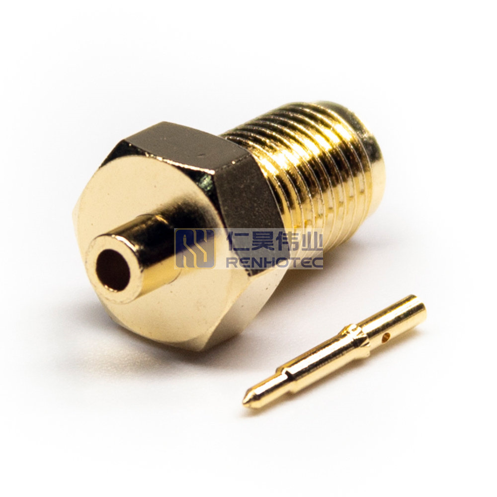 Coaxial Connector SMA Right Angle Jack Female Pin Panel Mount Bulkhead ...