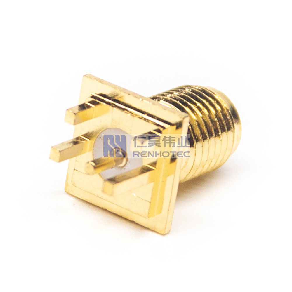 Coaxial Connector SMA Straight Jack Female Pin Panel Mount SMT 50 Ohm ...