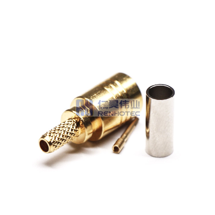 Coaxial ConnectorSMB Straight Male Female Pin Panel Mount Through Hole ...