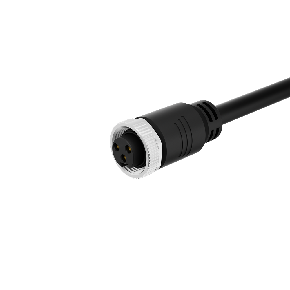 Mini Change 7/8" 3 Pin Female Single Ended Power Cable with 18AWG PVC ...